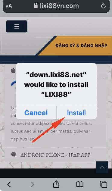 HƯỚNG DẪN TẢI APP - LIXI88 - LIXI88VN.COM